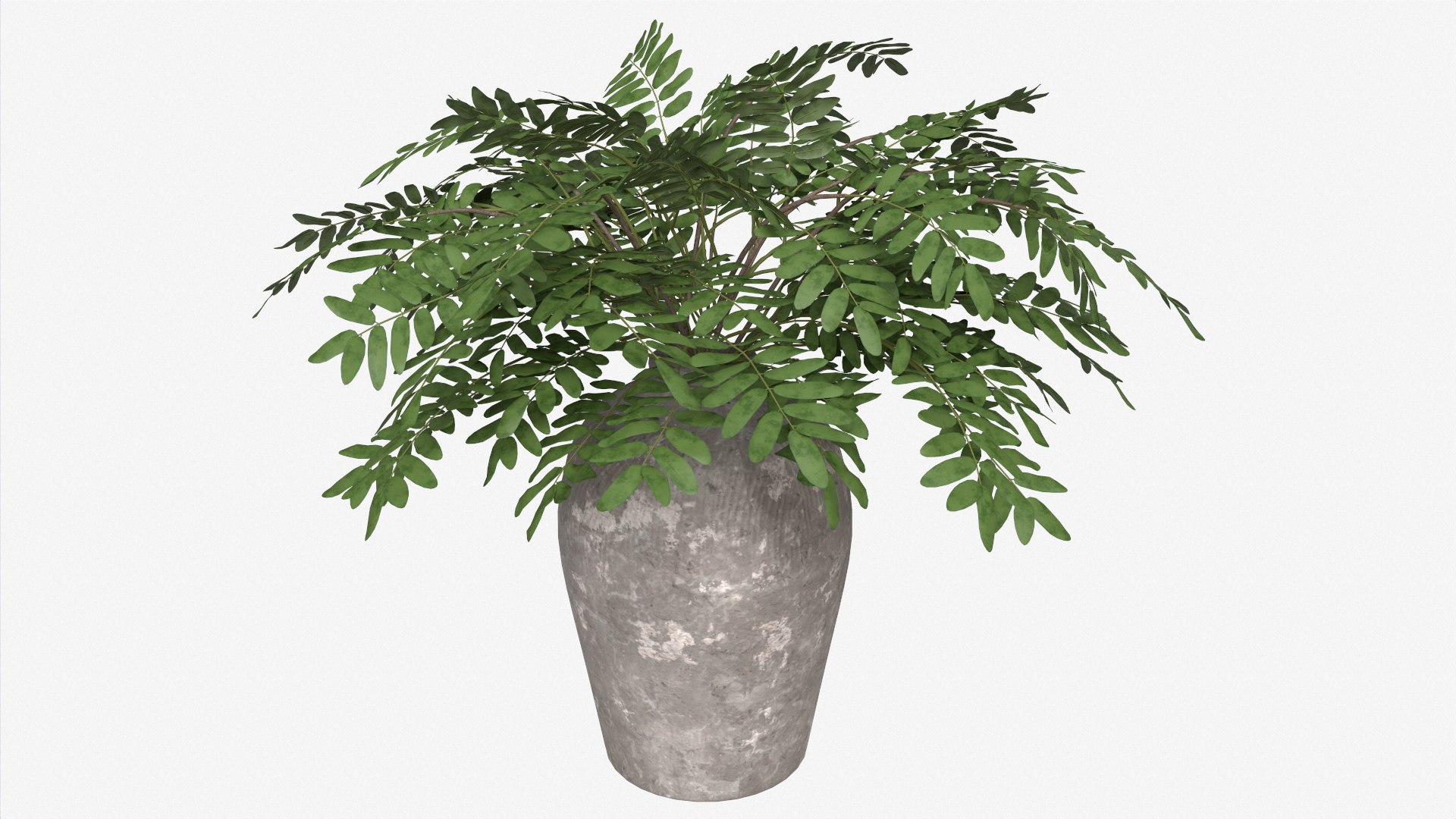 3D Potted Leaf Arrangement Pot - TurboSquid 2094257