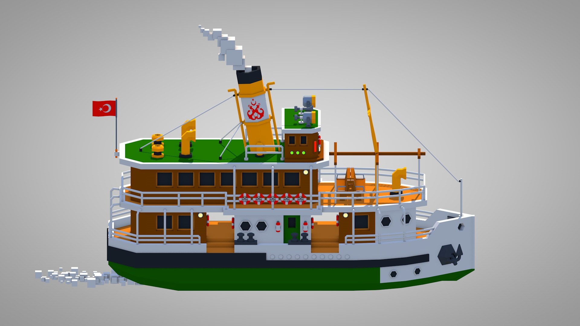 3D Cartoon BOAT 02 ISTANBUL - TurboSquid 2514271