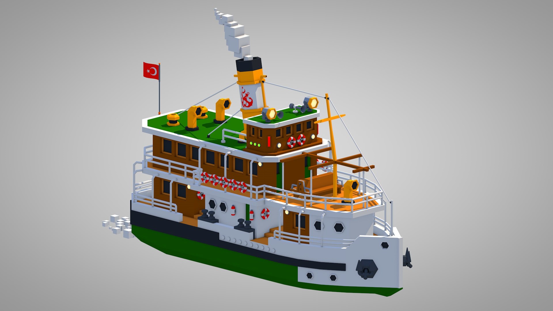 3D Cartoon BOAT 02 ISTANBUL - TurboSquid 2514271