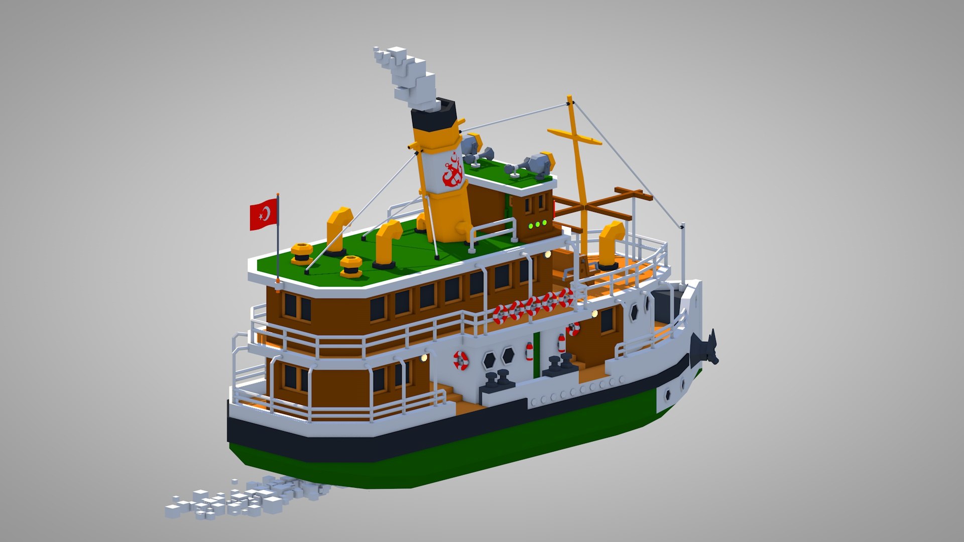 3D Cartoon BOAT 02 ISTANBUL - TurboSquid 2514271