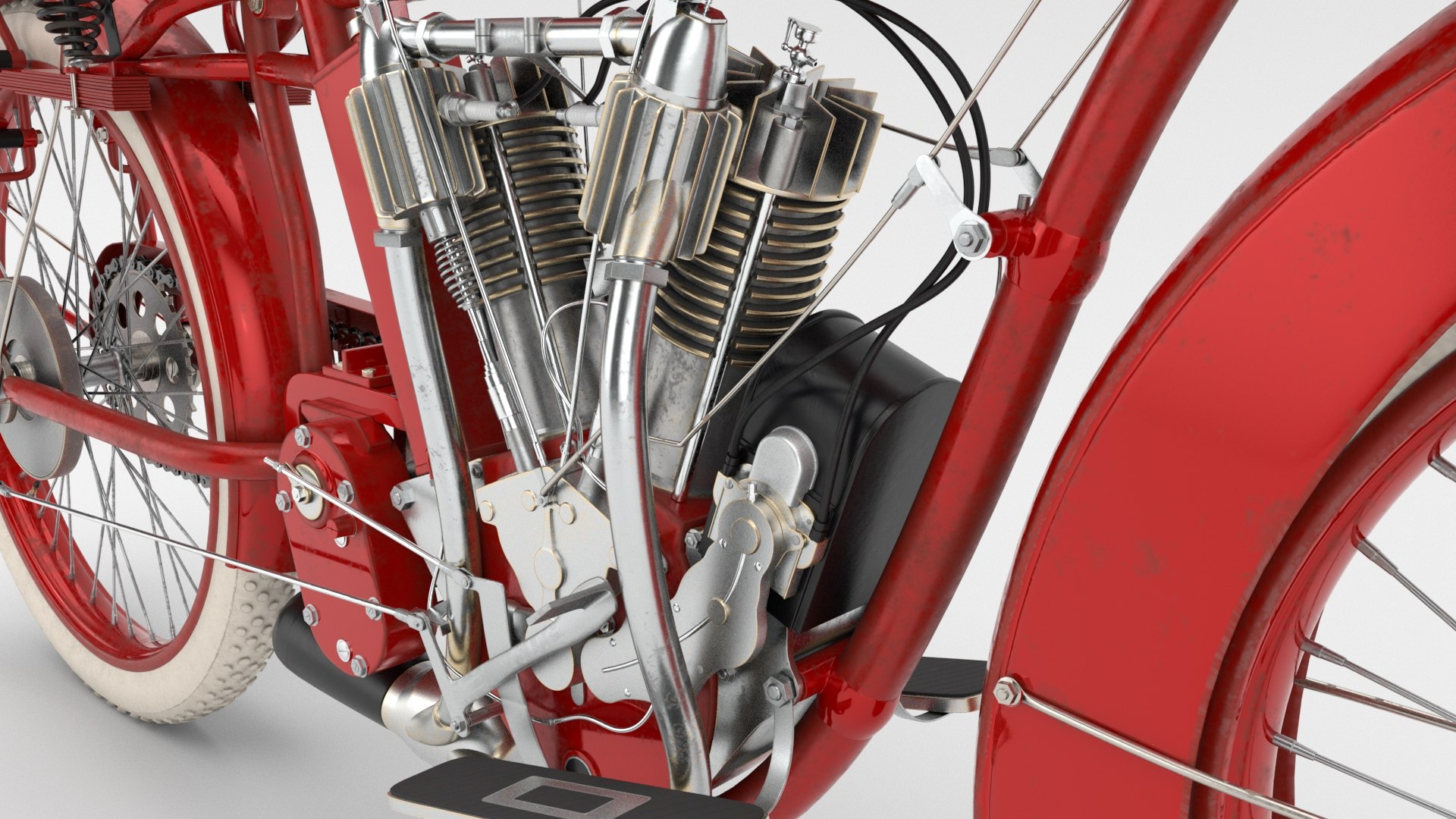 Vintage Motorcycle Indian Bigtwin 3D Model - TurboSquid 1426211