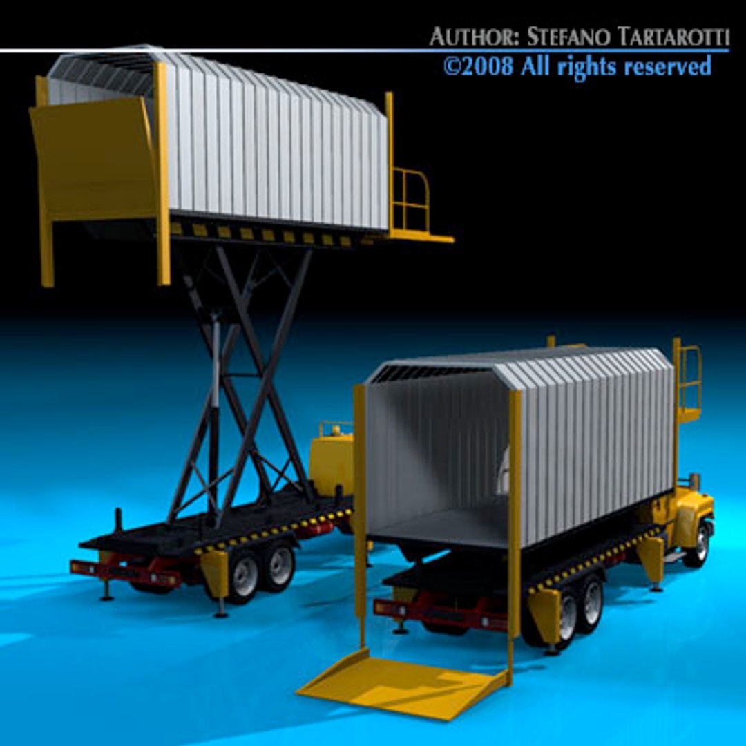 Airfield Lifting Vehicle Cargo 3d C4d
