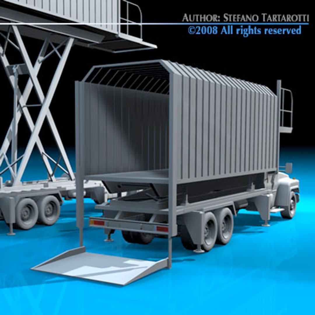 Airfield Lifting Vehicle Cargo 3d C4d