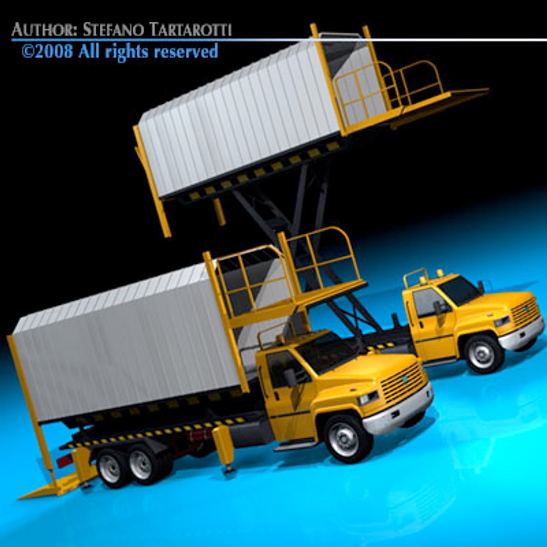 Airfield Lifting Vehicle Cargo 3d C4d