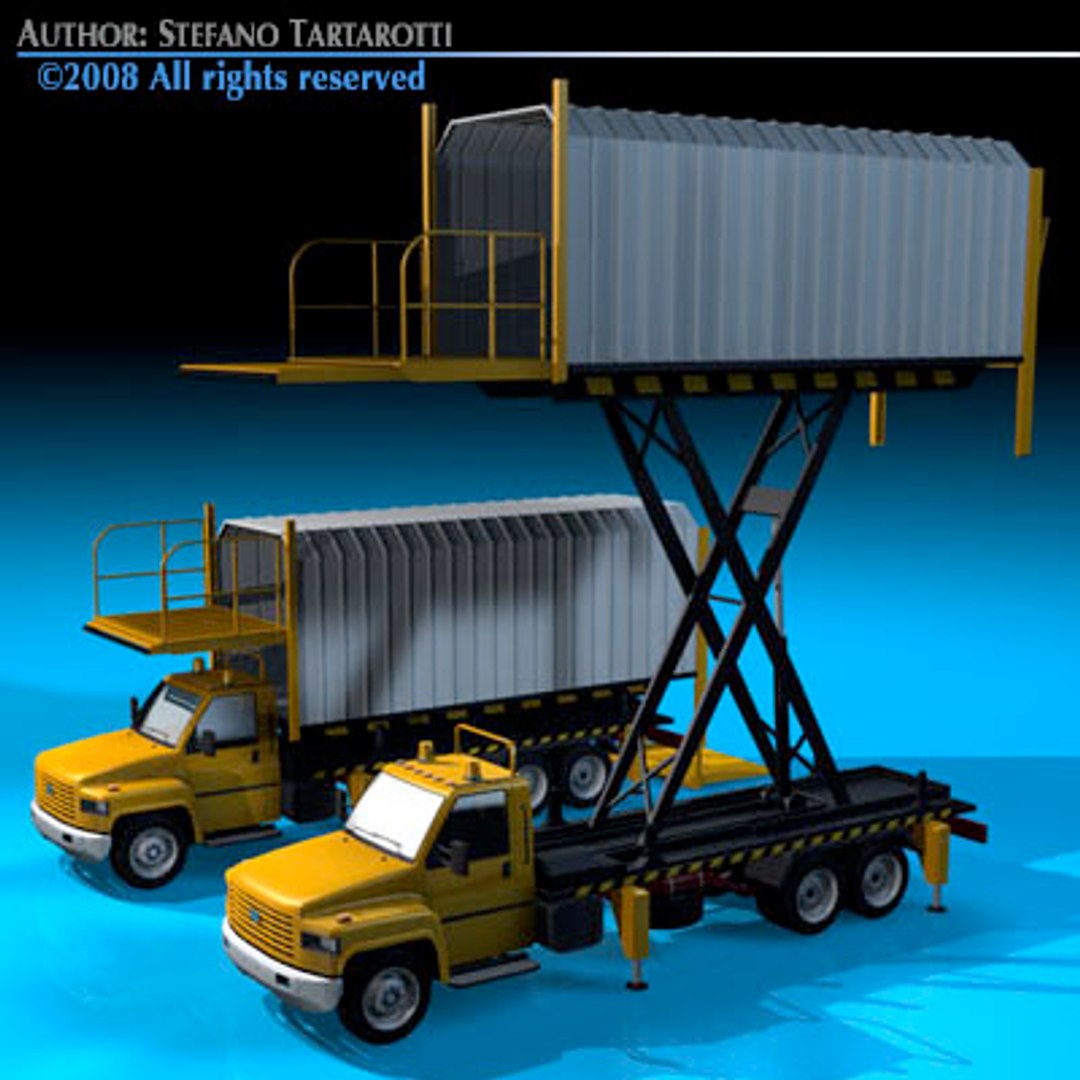 Airfield Lifting Vehicle Cargo 3d C4d