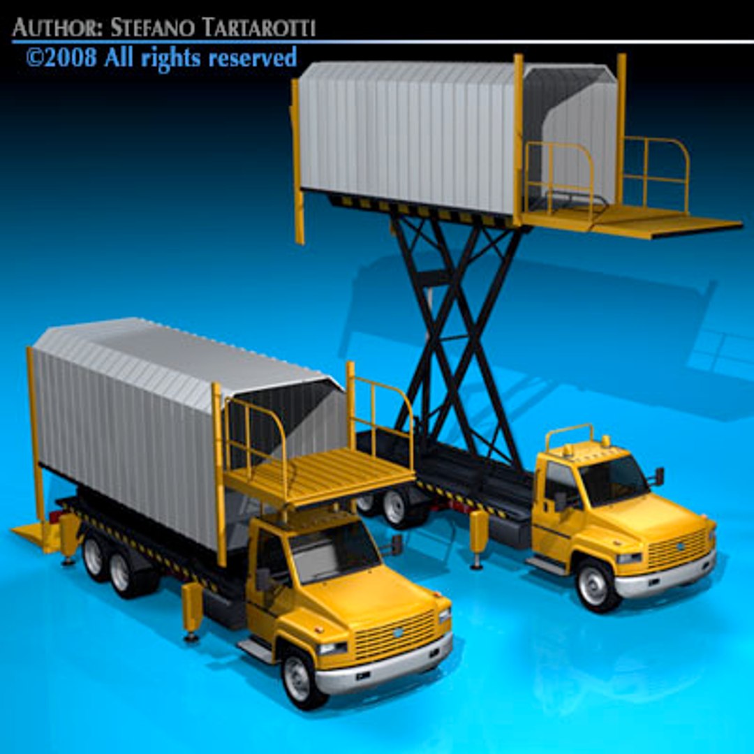 Airfield Lifting Vehicle Cargo 3d C4d