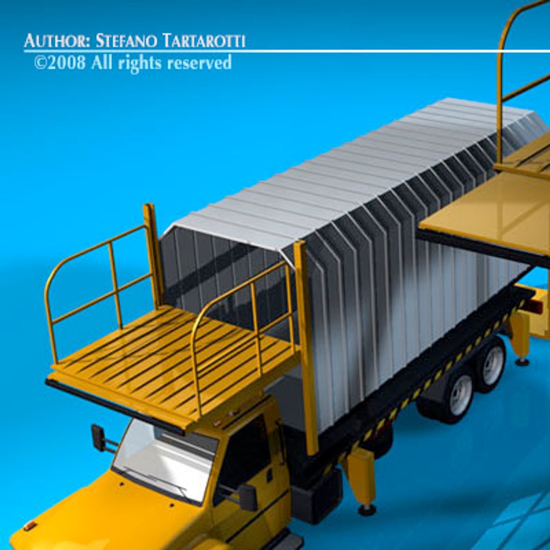 Airfield Lifting Vehicle Cargo 3d C4d
