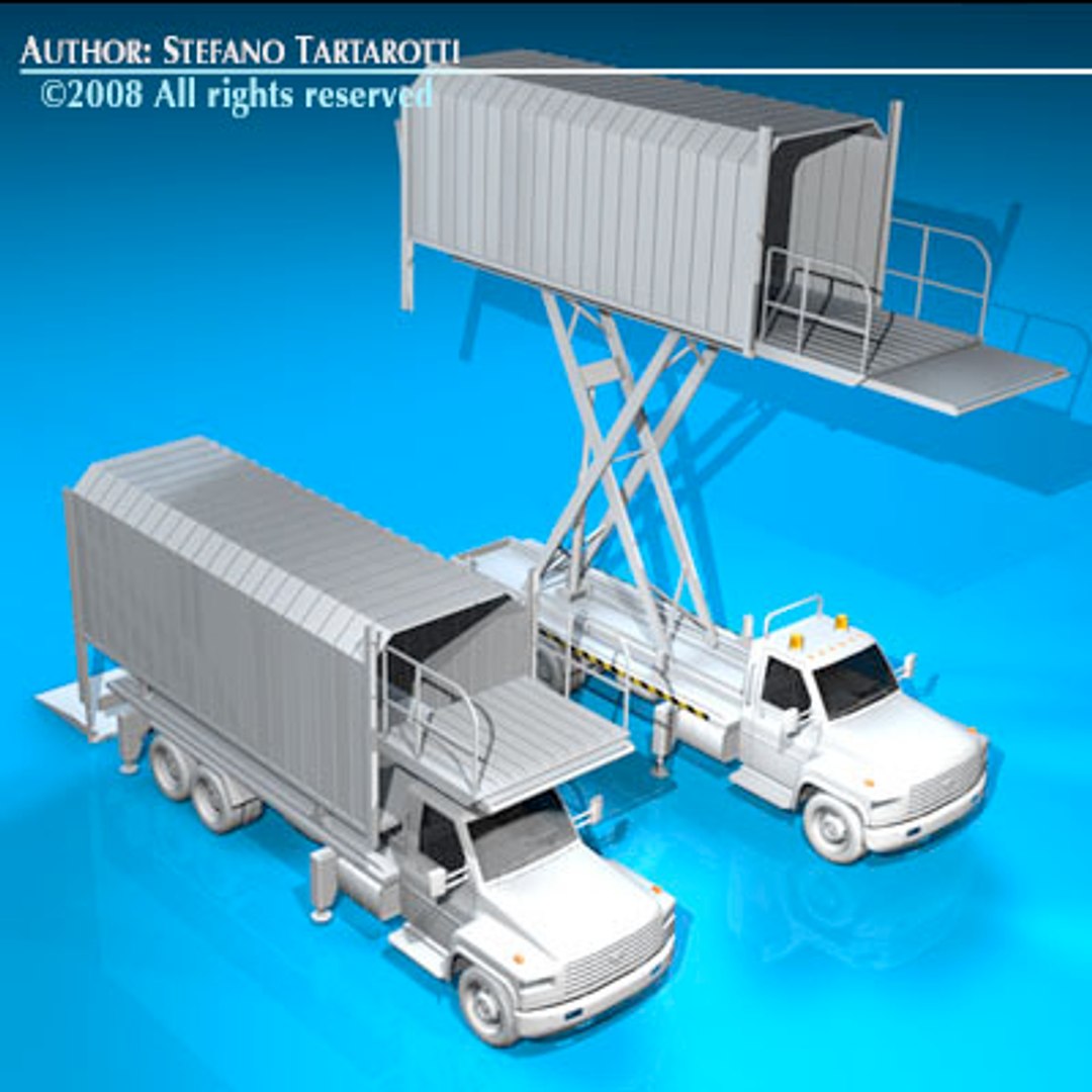 Airfield Lifting Vehicle Cargo 3d C4d