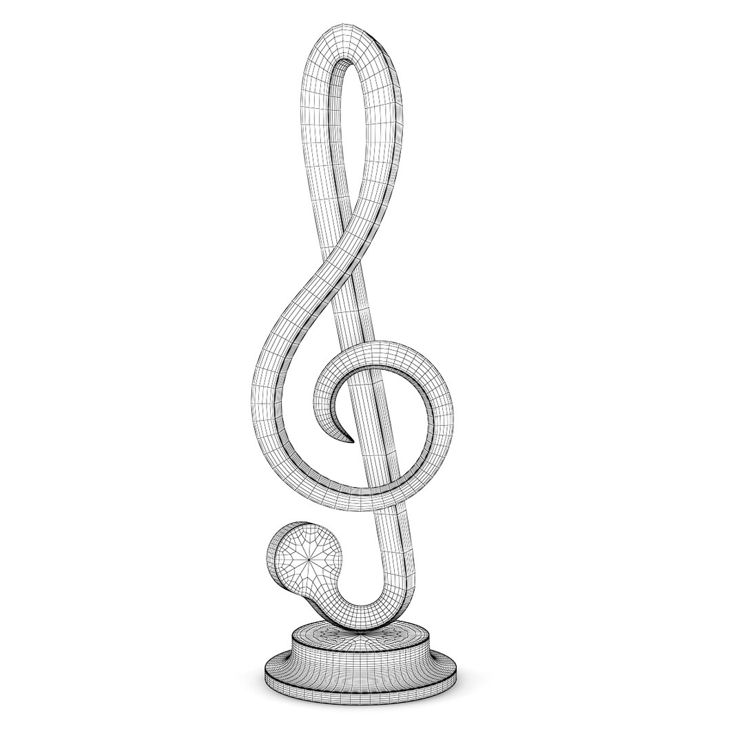 Treble Clef 3d Model