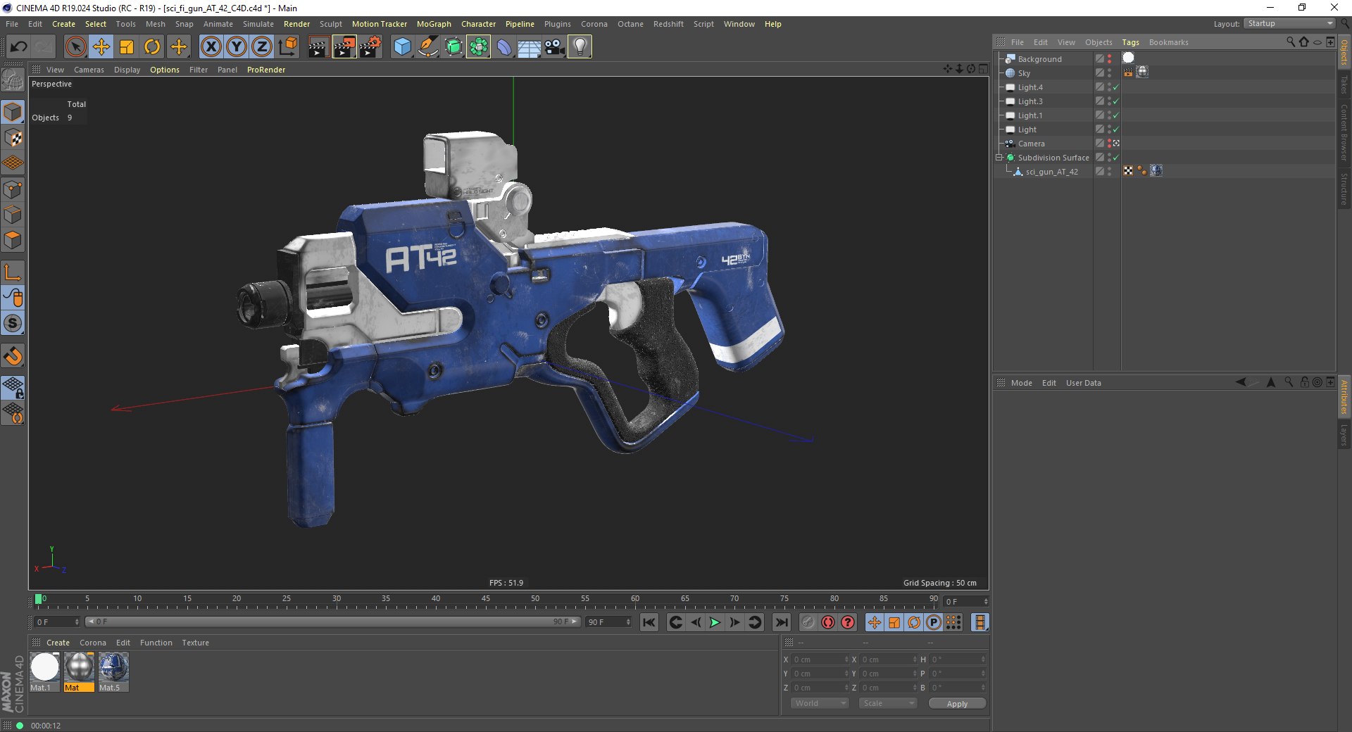Sci Fi Gun 3D Model - TurboSquid 1633556