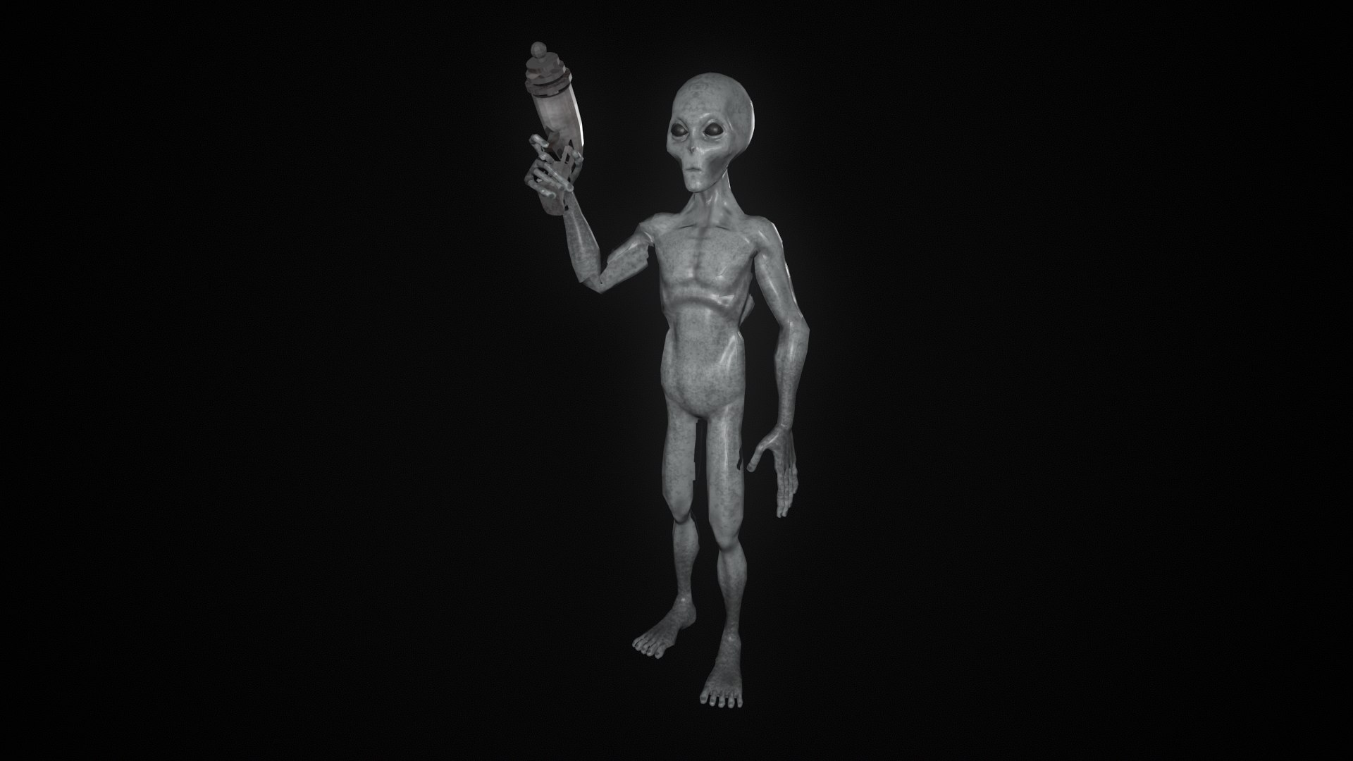 3D Space Alien UFO Sci-fi Character Rigged Model - TurboSquid 2083202