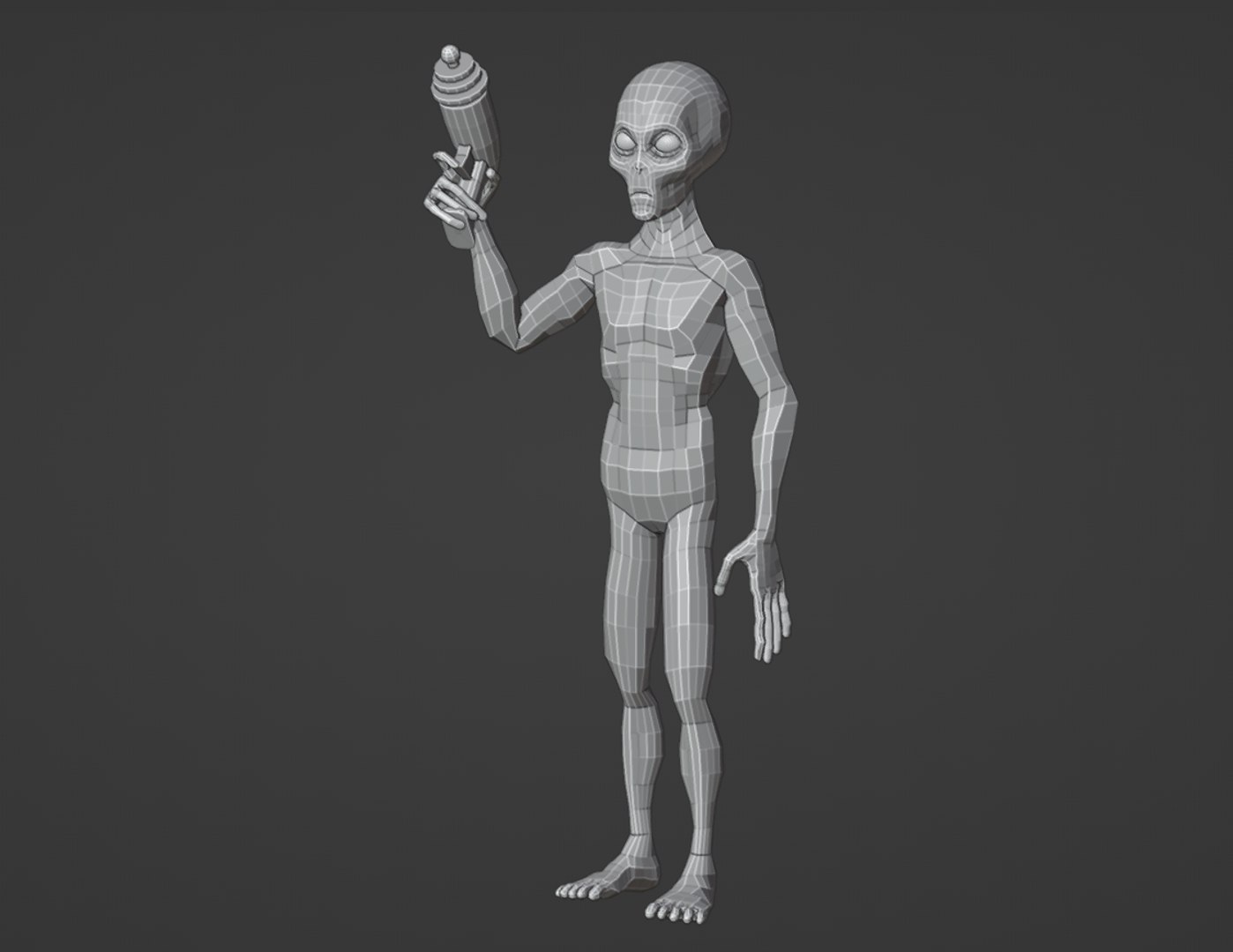 3D Space Alien UFO Sci-fi Character Rigged Model - TurboSquid 2083202