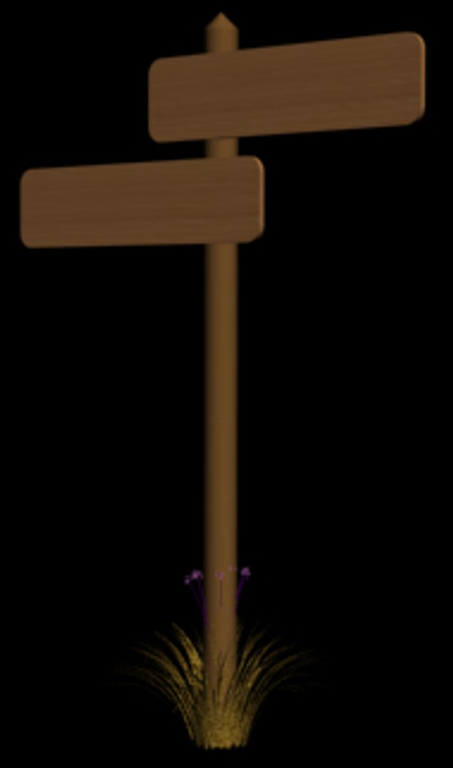 maya double wooden sign post
