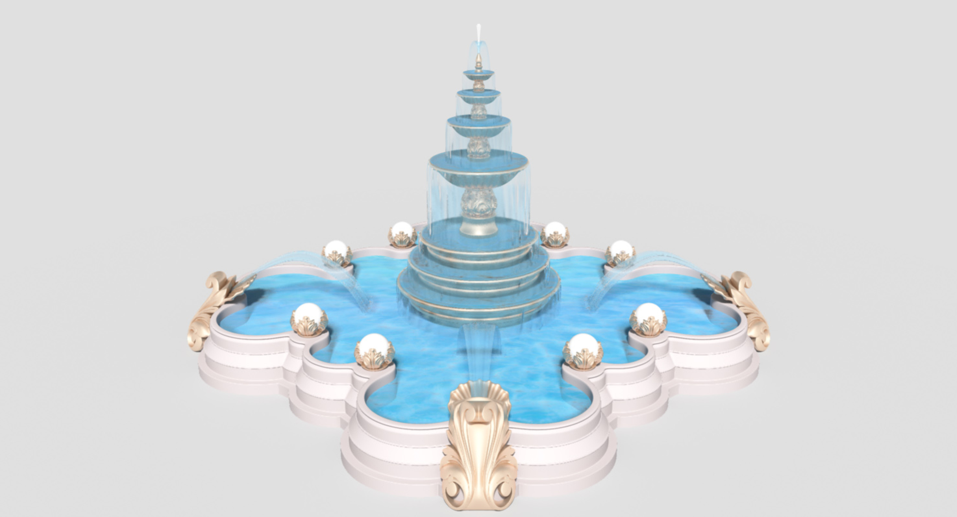3D Fountain Flow - TurboSquid 1149120