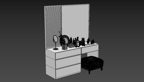 3D dressing table model - TurboSquid 1471975