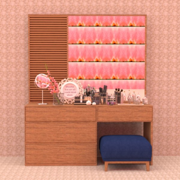 3D dressing table model - TurboSquid 1471975