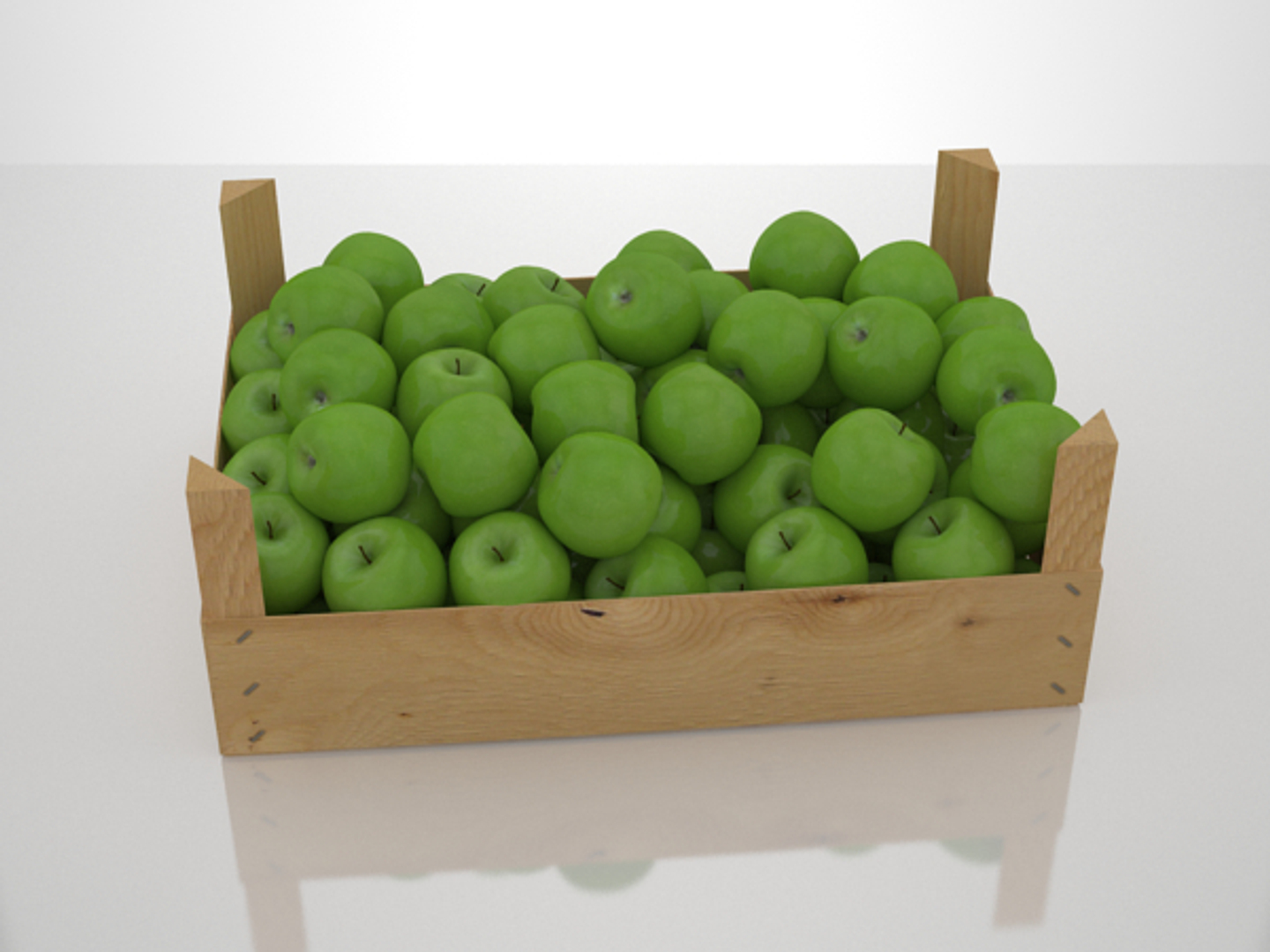 3d Box Apples Model