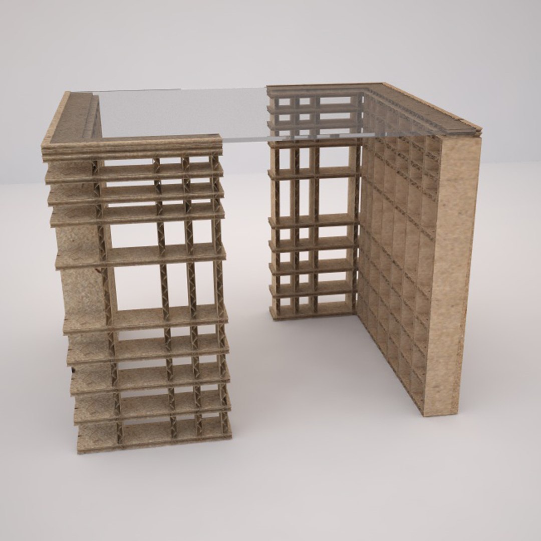 Paperboard Table 3D Model - TurboSquid 1223836