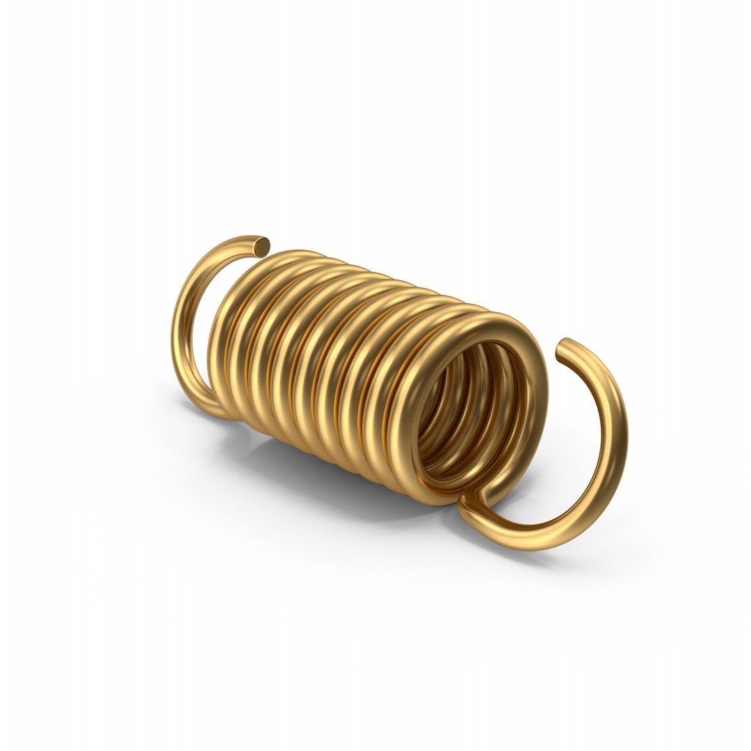 3D Gold Coil Spring Model - TurboSquid 2435566