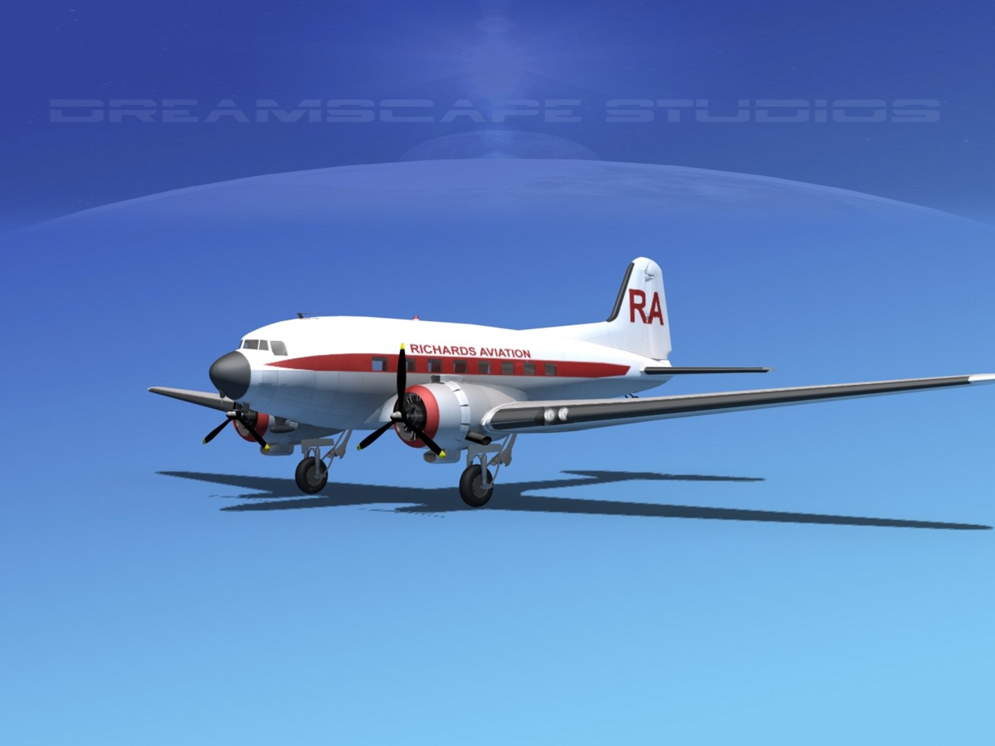 3d model dc-3 douglas