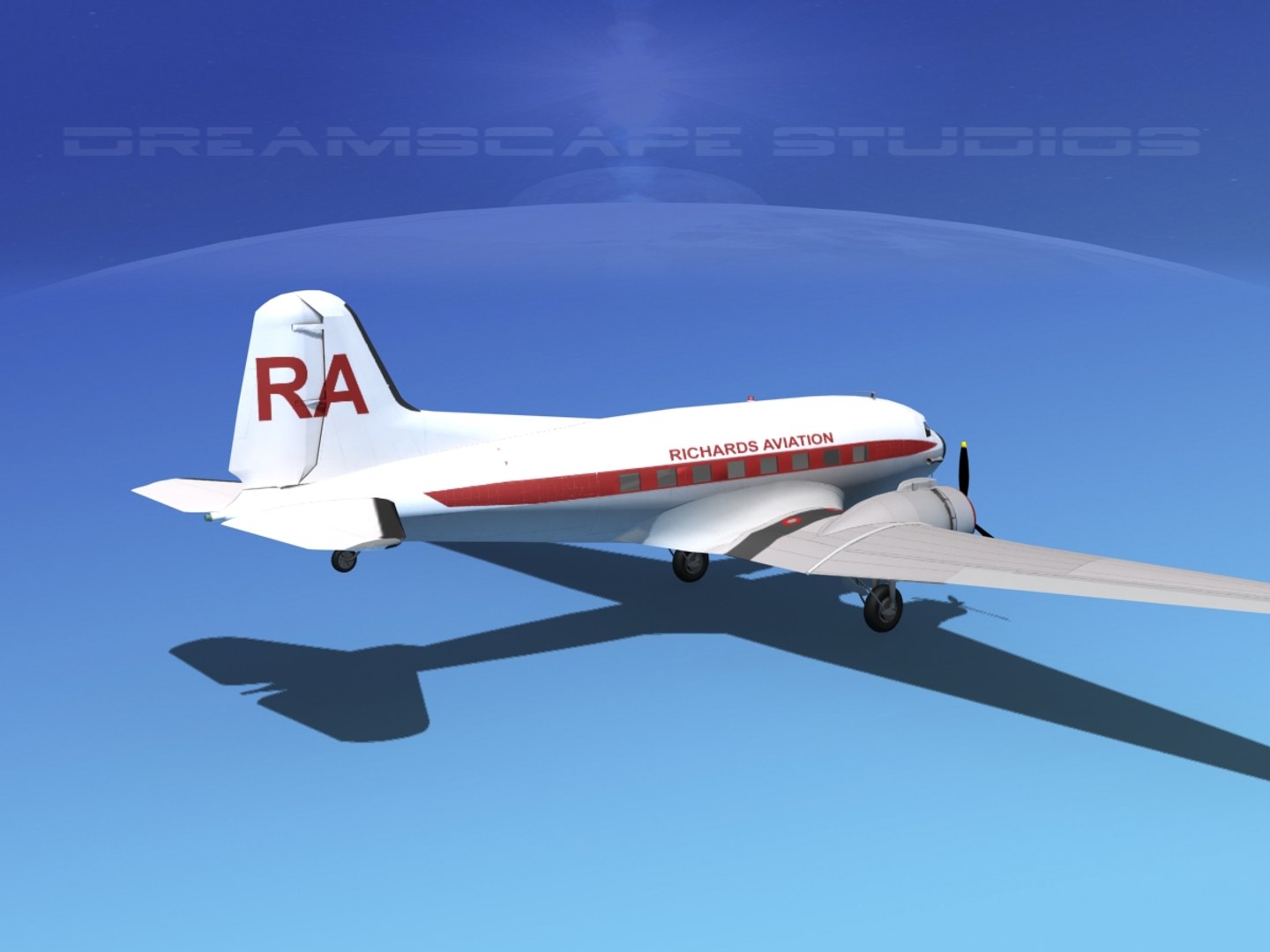 3d model dc-3 douglas