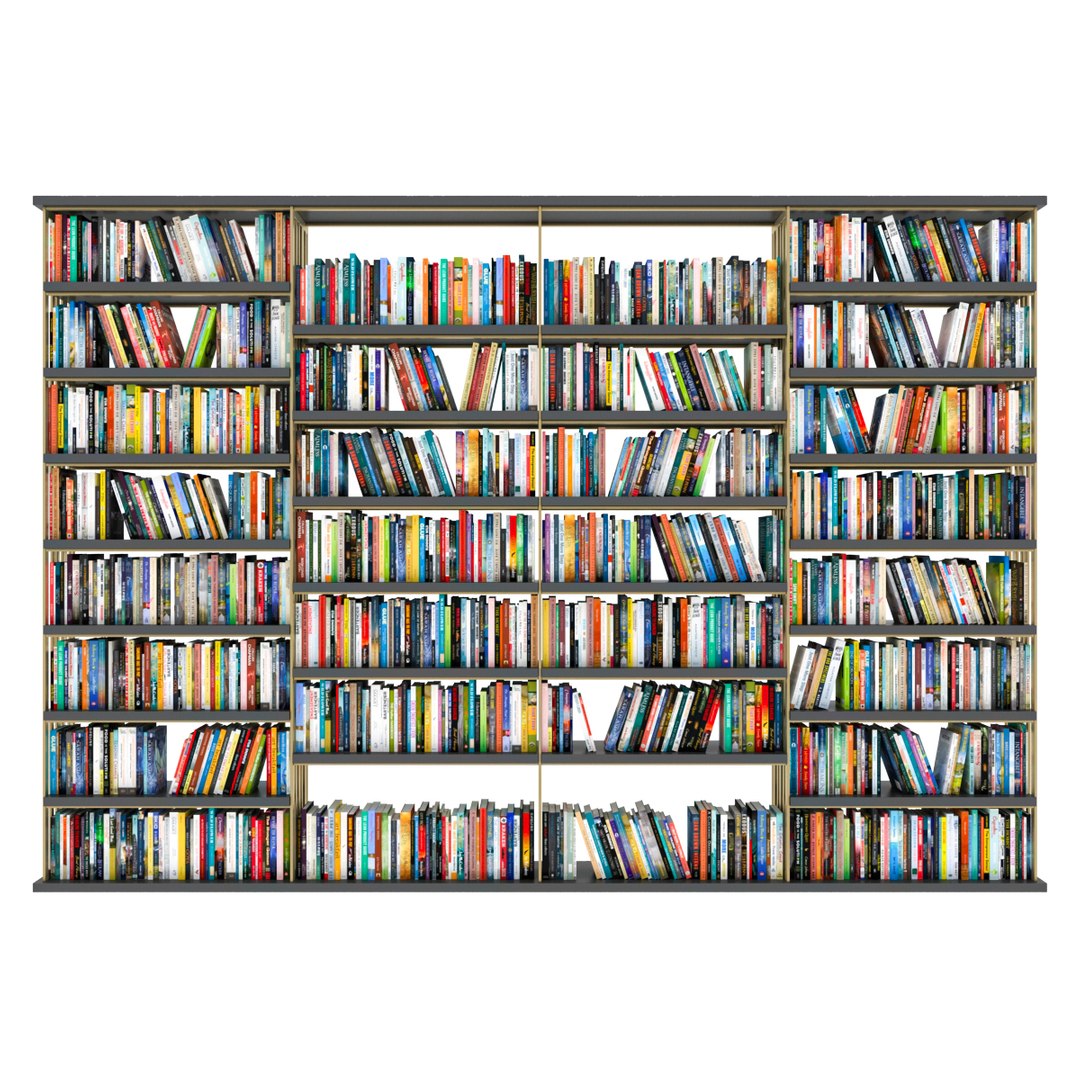 3D Bookshelf - TurboSquid 1806965