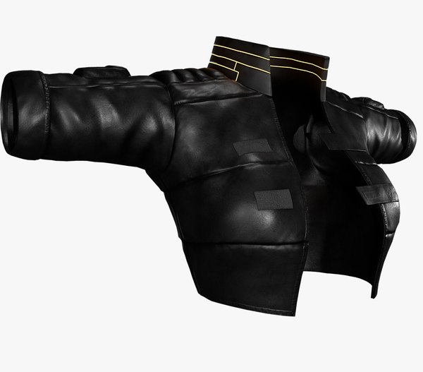 3D Cyberpunk Brown Jacket model - TurboSquid 1890909