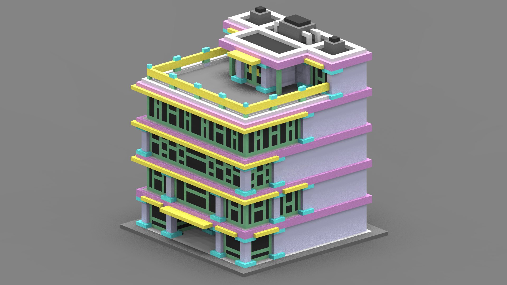 3D Model Voxel House - TurboSquid 1351695