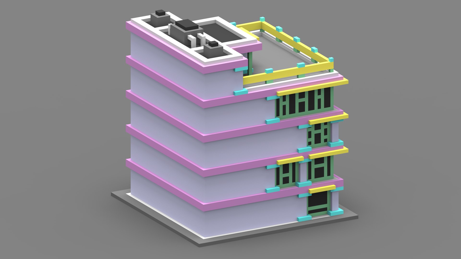 3D Model Voxel House - TurboSquid 1351695