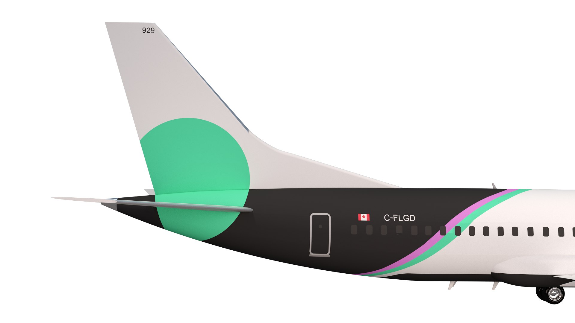 Flair Airlines Boeing 737 Max 8 3D Model - TurboSquid 2412111