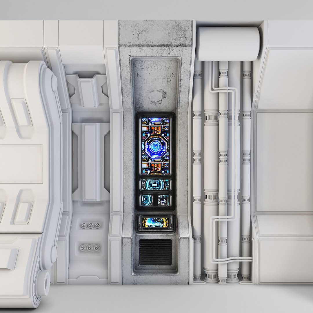 Space Station Wall 2 Model - TurboSquid 2199798