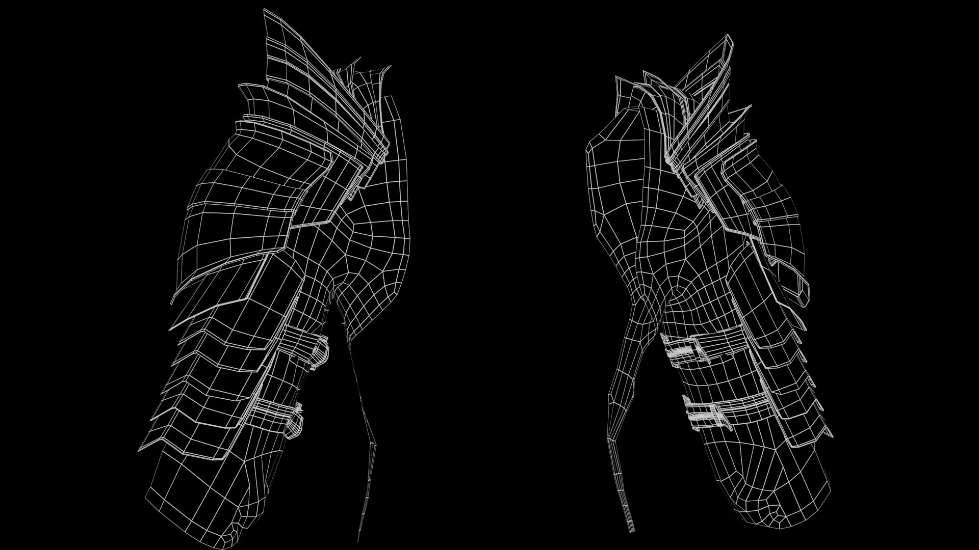 Female Knight Shoulder Armor Set LowPoly Model - TurboSquid 2034229