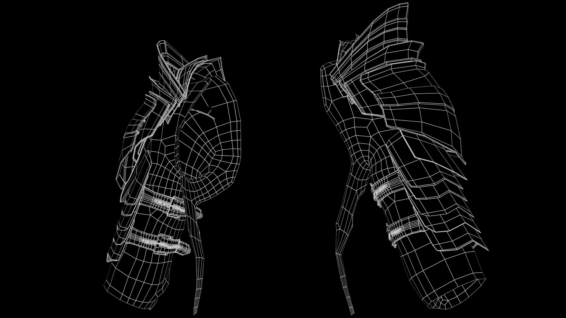 Female Knight Shoulder Armor Set LowPoly Model - TurboSquid 2034229