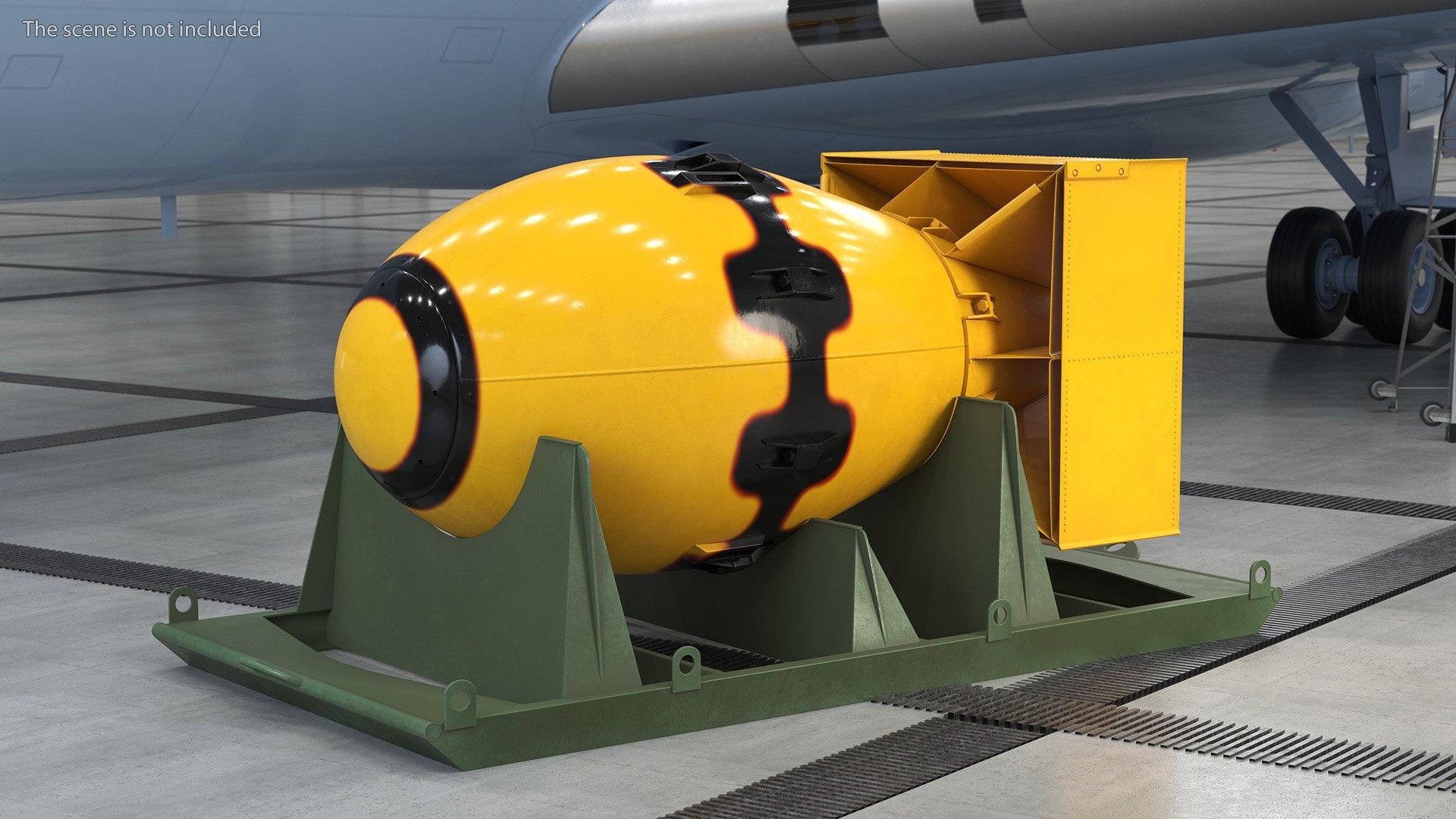Atomic Bomb Fat Man Yellow With Shipping Pallet 3D Model - TurboSquid ...