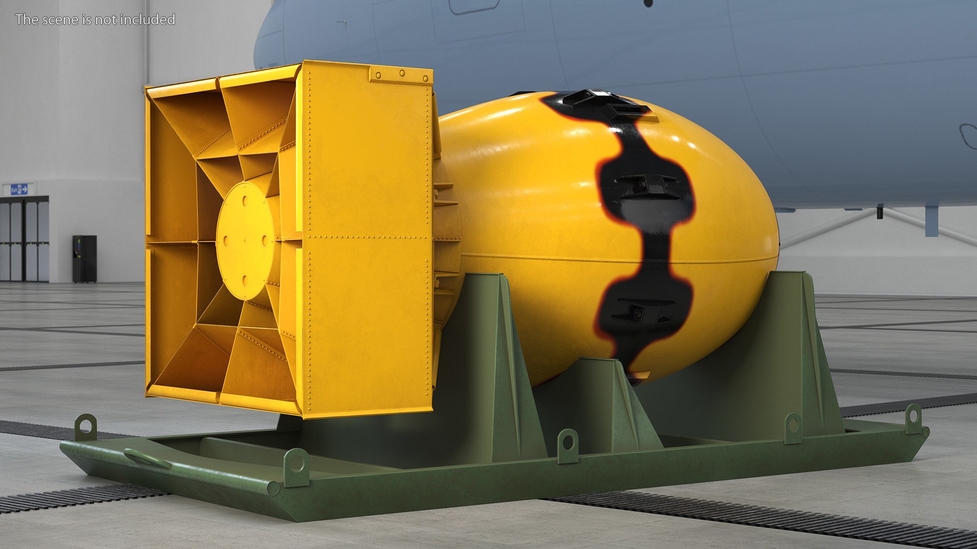 Atomic Bomb Fat Man Yellow With Shipping Pallet 3D Model - TurboSquid ...