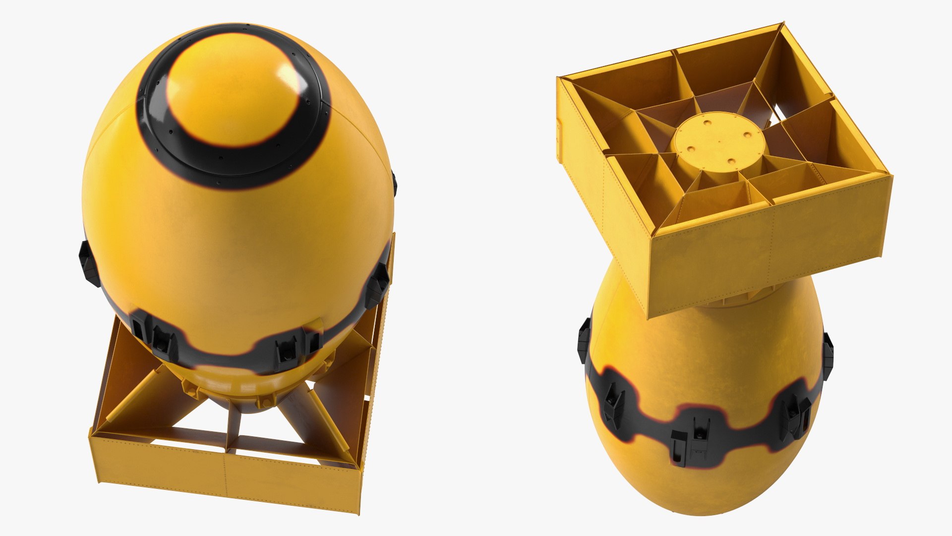 Atomic Bomb Fat Man Yellow With Shipping Pallet 3D Model - TurboSquid ...