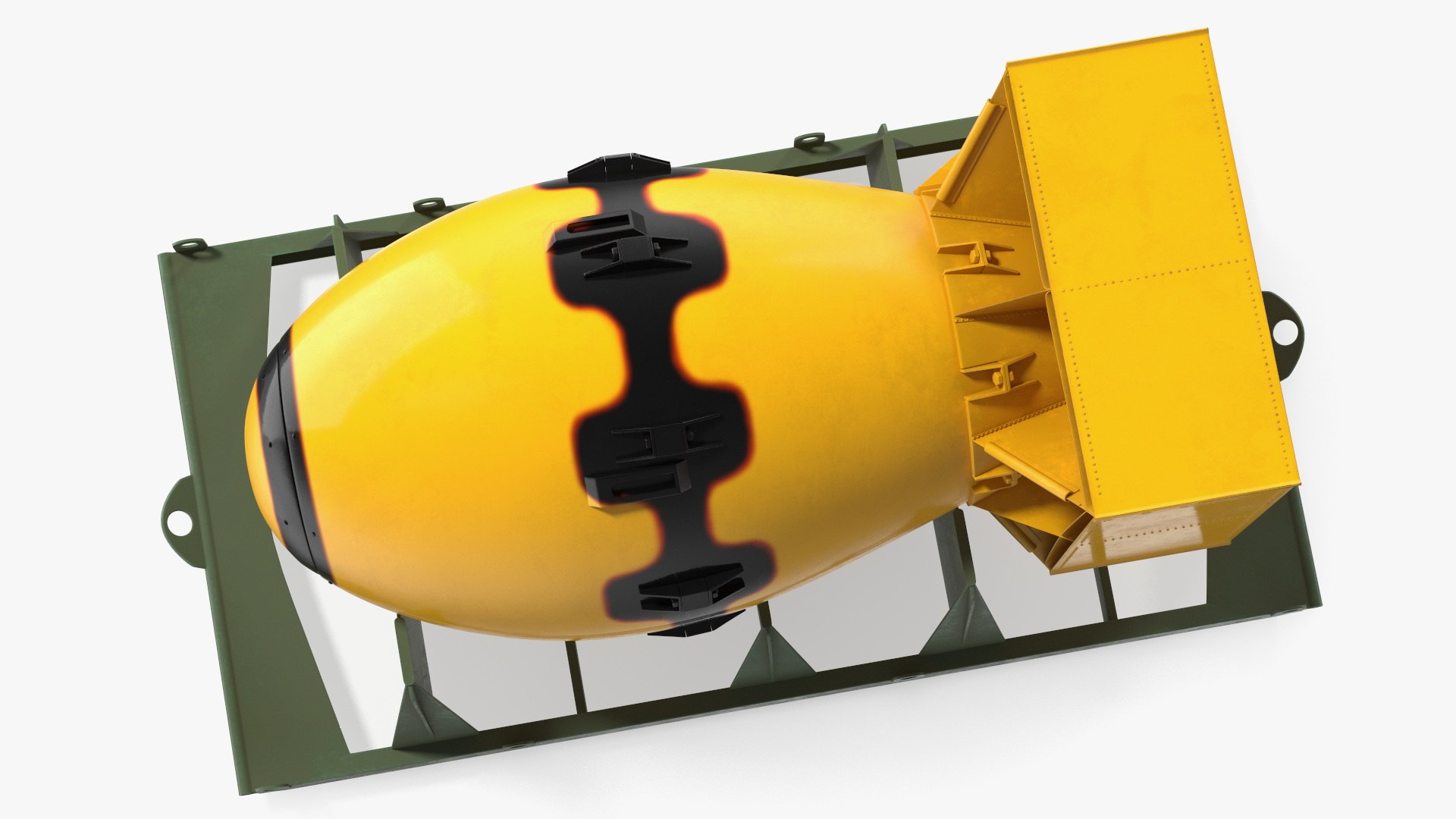 Atomic Bomb Fat Man Yellow With Shipping Pallet 3D Model - TurboSquid ...