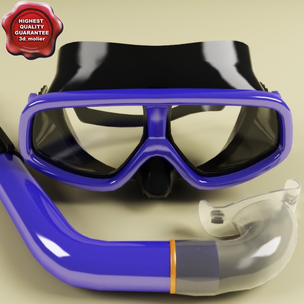 mask tube diving 3d model