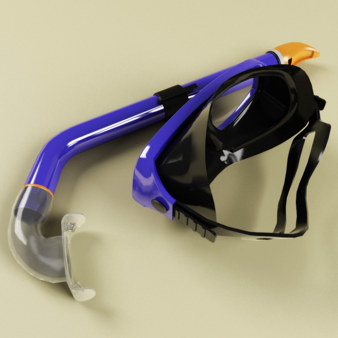Mask Tube Diving 3d Model