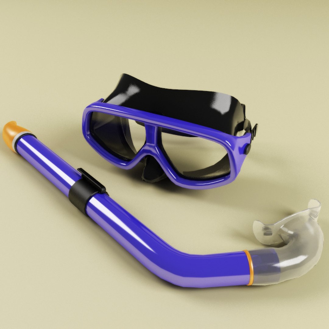 Mask Tube Diving 3d Model