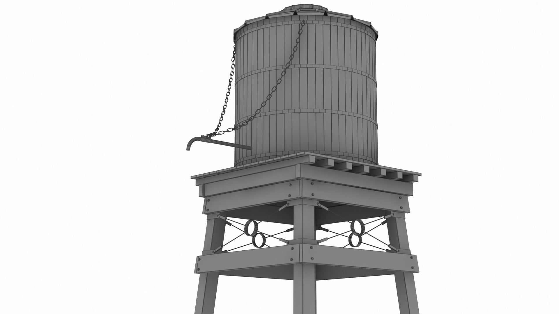3D Water Timber Tank Model - TurboSquid 2352507