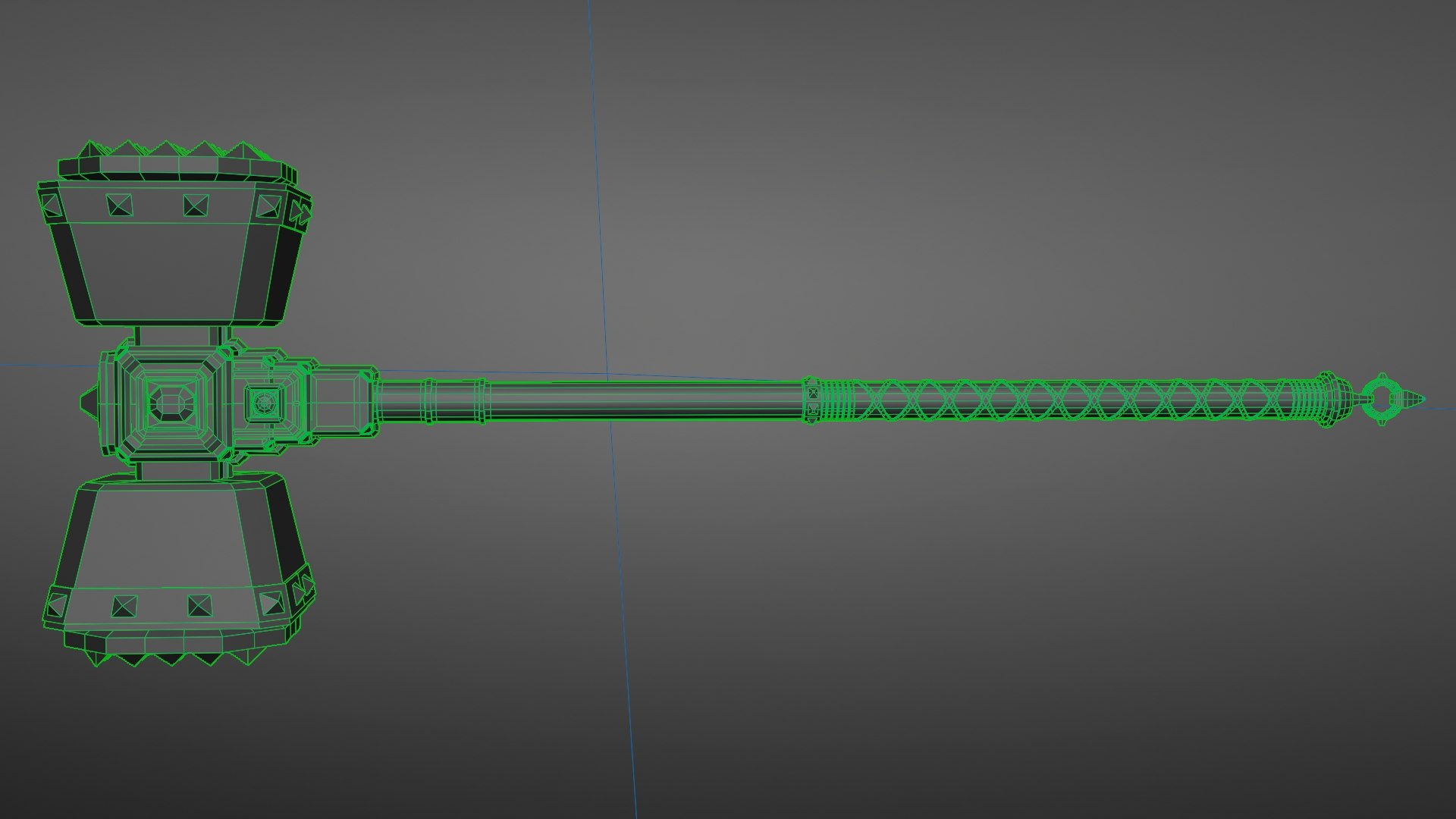 Low Poly Fantasy War Hammer On Rock 3D - TurboSquid 1880610