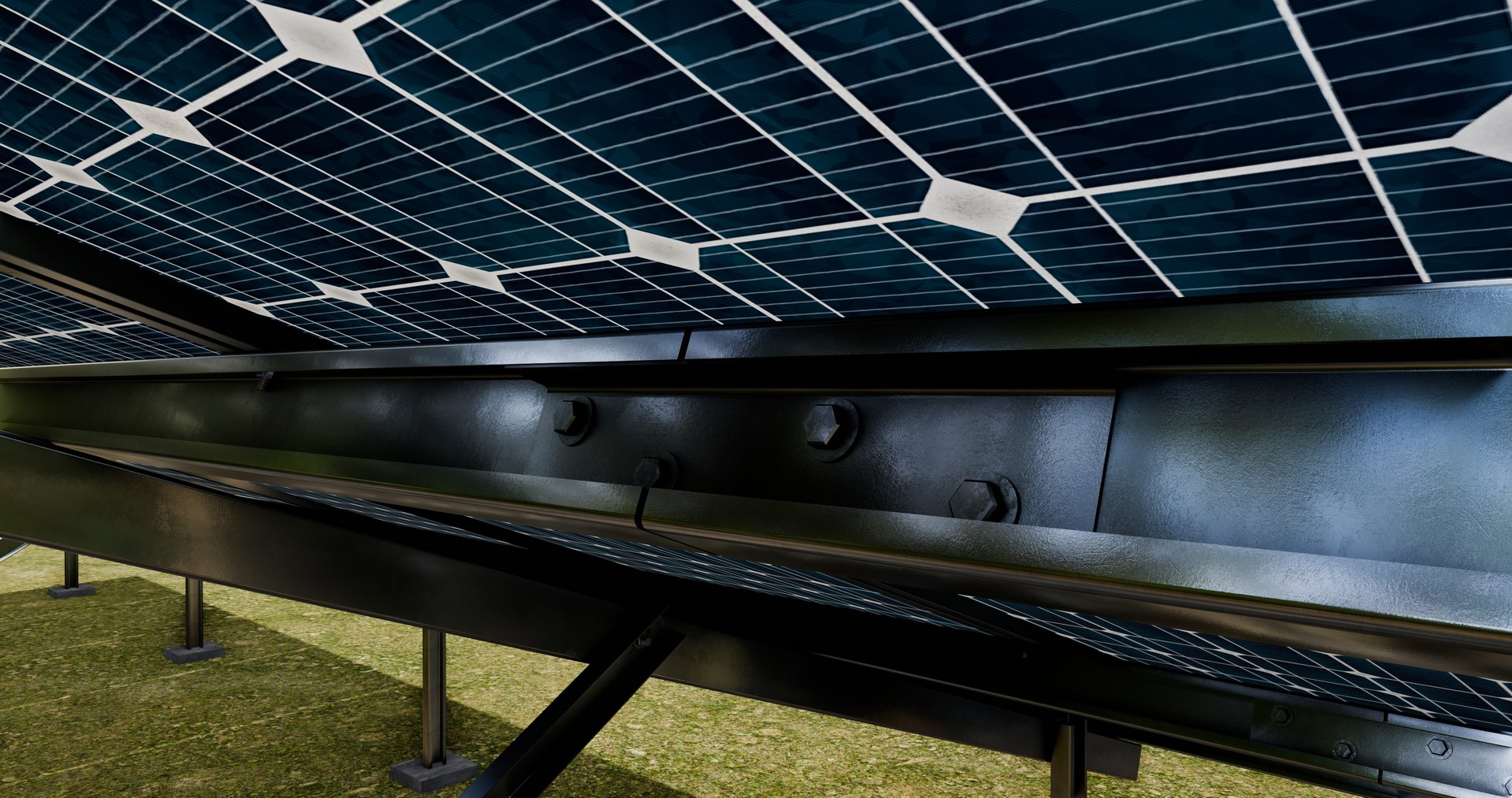 3D Solar Panel Steel Construction Type 22 Model - TurboSquid 2271455