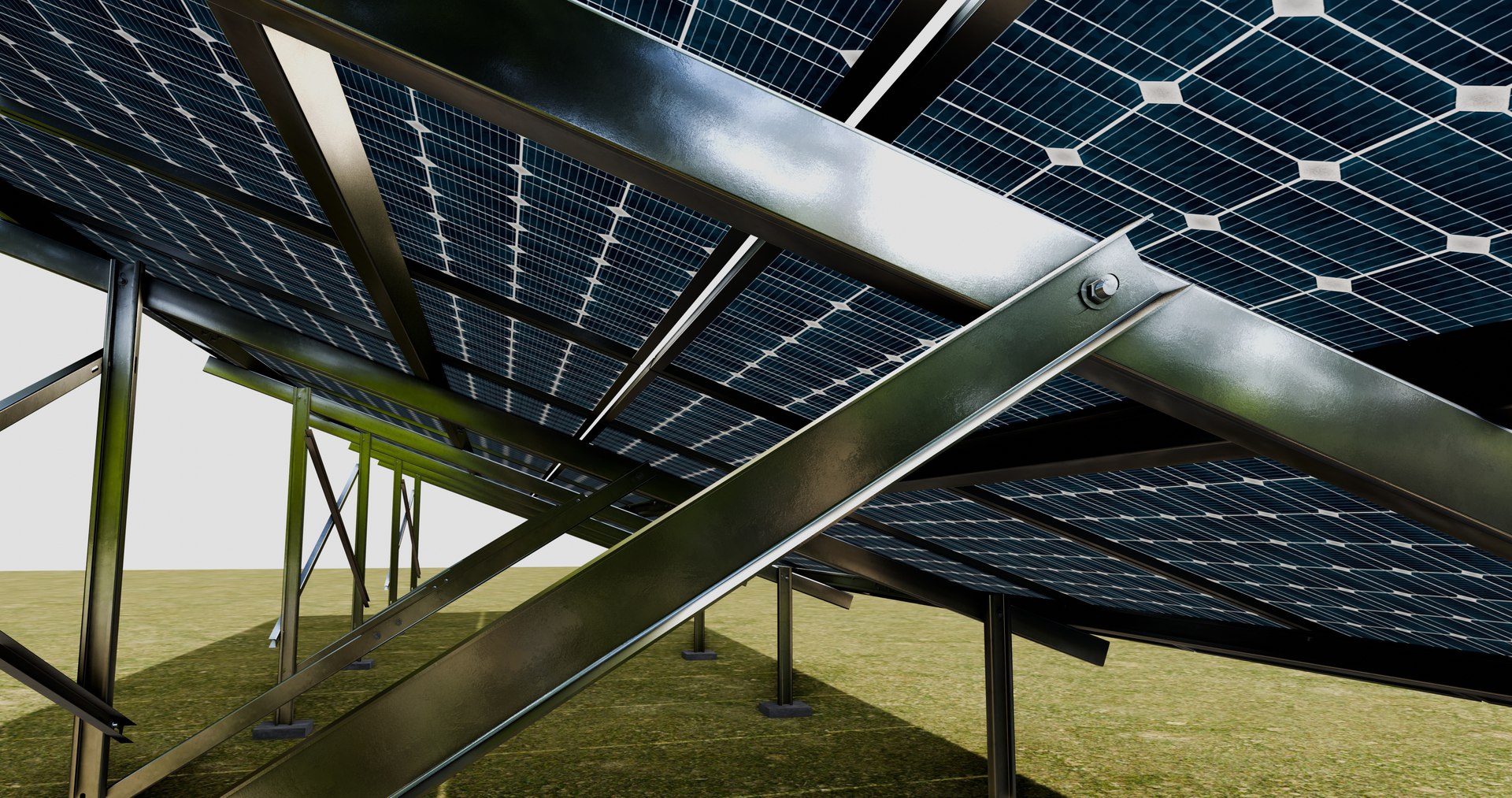 3D Solar Panel Steel Construction Type 22 Model - TurboSquid 2271455