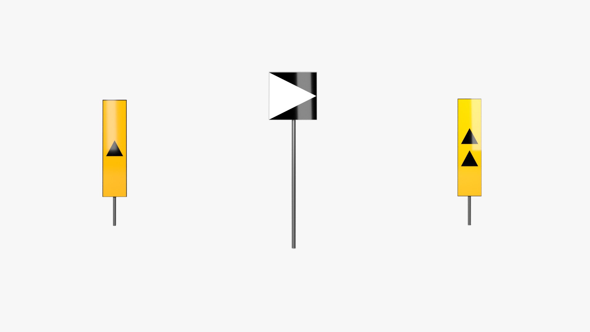 Rail Signs 3D Model - TurboSquid 1944263