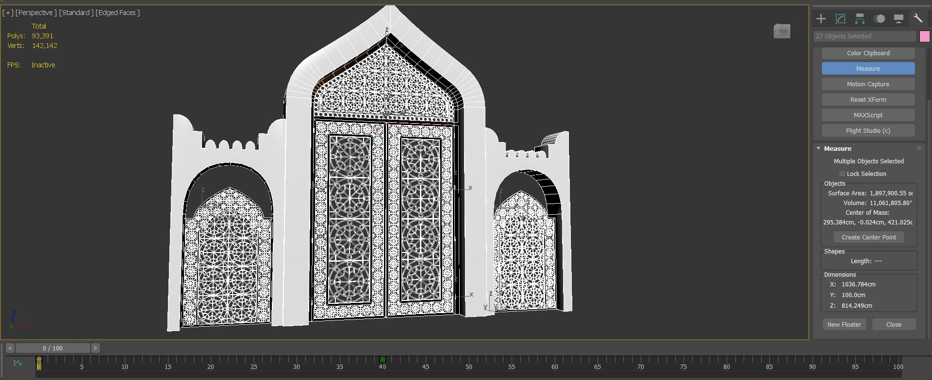 Entrance Of Doha Mosque 3D Model - TurboSquid 1894181