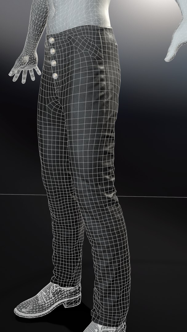 3D pants buttons removable - TurboSquid 1415239