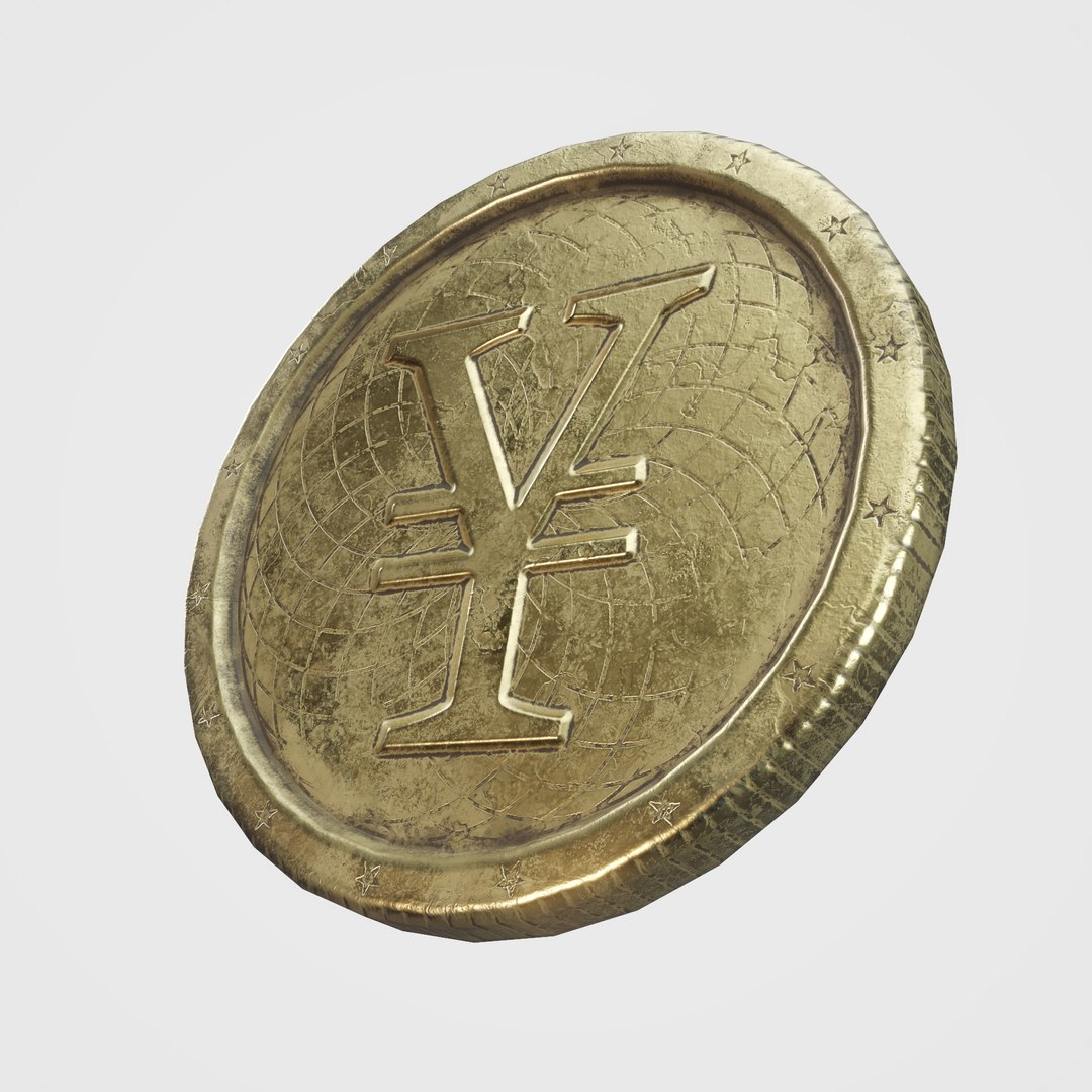 3D Old Gold Coin With 10 Different 2K PBR Textures And 3 Color Model ...