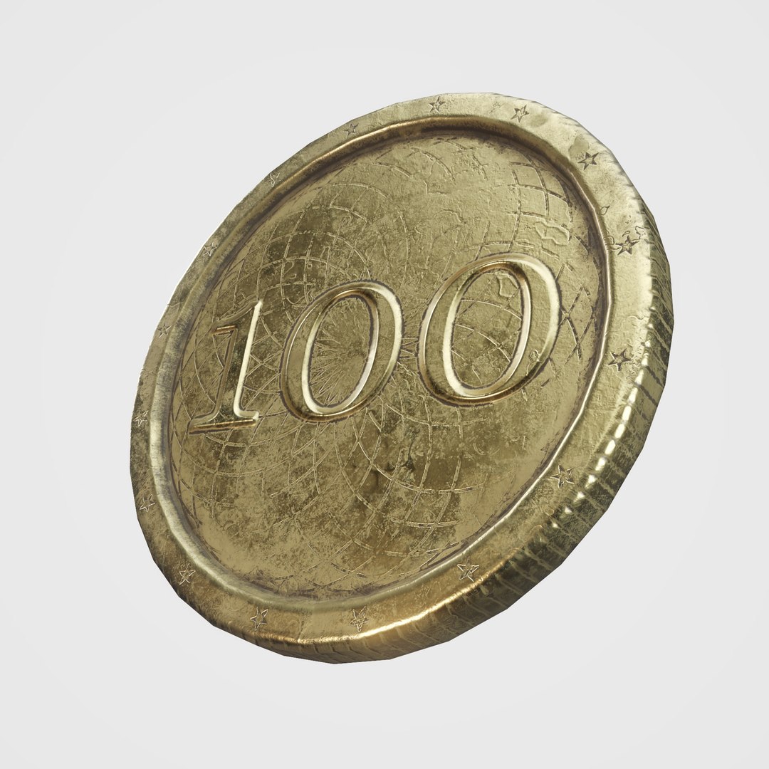 3D Old Gold Coin With 10 Different 2K PBR Textures And 3 Color Model ...
