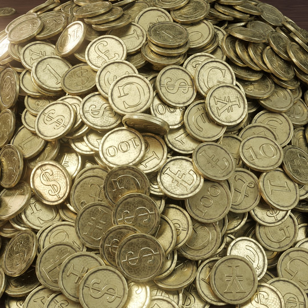 3D Old Gold Coin With 10 Different 2K PBR Textures And 3 Color Model ...